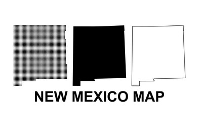 Set of new mexico map united states of america Vector Image
