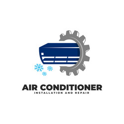 Air conditioner repair service logo Royalty Free Vector