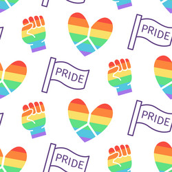 Gay pride seamless pattern lgbt rights background Vector Image
