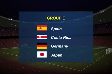 World tournament all groups soccer tournament Vector Image