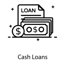 Cash loan Royalty Free Vector Image - VectorStock