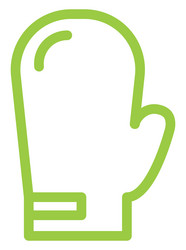 Green boxing gloves on a white background Vector Image
