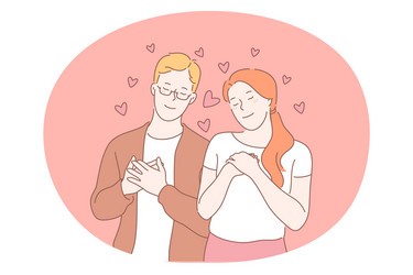 Cute couple dating Royalty Free Vector Image - VectorStock