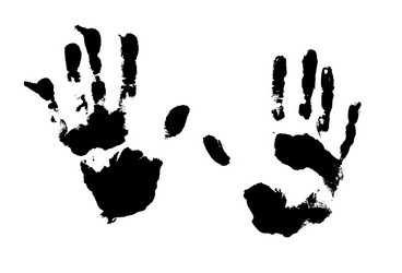 Handprint splatter blow Royalty Free Vector Image