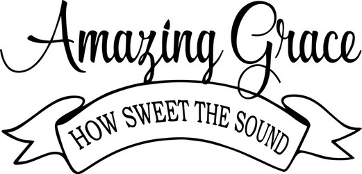 Amazing grace sign typography lettering quotes Vector Image