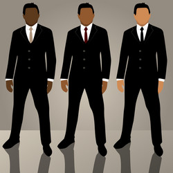 Set of man in suit avatars Royalty Free Vector Image