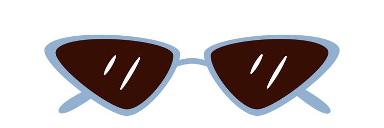 Triangle sunglasses accessory Royalty Free Vector Image