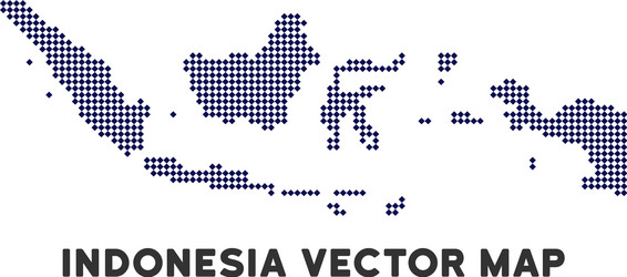Dotted indonesia map Royalty Free Vector Image