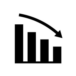 Violently fluctuating chart and bar graph Vector Image