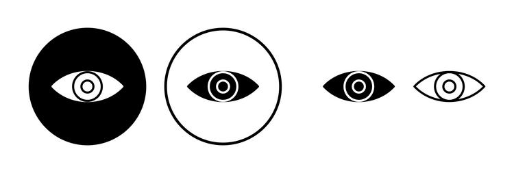 Eye icon look and vision icon icon Royalty Free Vector Image