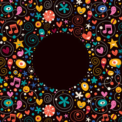 Cartoon fun happy frame Royalty Free Vector Image