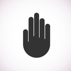 Hand icon black on white background Royalty Free Vector