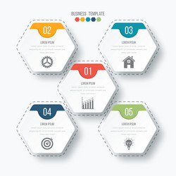 Five section diagram infographics Royalty Free Vector Image