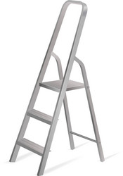 Foot step ladder safety cartoon Royalty Free Vector Image