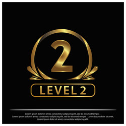 Level 2 icon flat design Royalty Free Vector Image