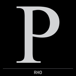 Rho greek letter icon Royalty Free Vector Image