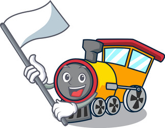 Angry train mascot cartoon style Royalty Free Vector Image