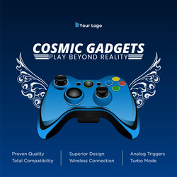 Banner design of playstation Royalty Free Vector Image