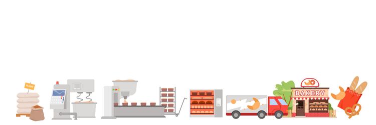 Bread making process Royalty Free Vector Image