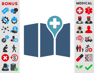 Service map marker icon Royalty Free Vector Image