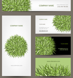 Abstract green colorful business card Royalty Free Vector