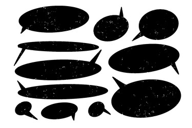 Hand drawn callout clouds as border background Vector Image