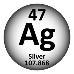 Periodic table element silver icon Royalty Free Vector Image