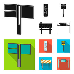 Stands and signs and other web icon in flat Vector Image