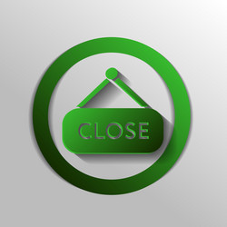 Close label sign symbol icon tablet closed Vector Image