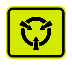 Electrostatic sensitive device esd symbol sign Vector Image
