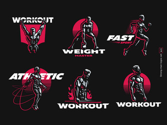 Fitness man with dumbbells Royalty Free Vector Image