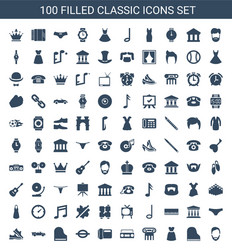 Classic icons Royalty Free Vector Image - VectorStock