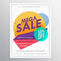 Abstract promotional sale flyer poster design Vector Image