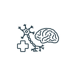 Neurology icon monochrome simple sign from Vector Image