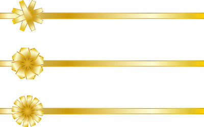 Gorgeous ribbon decoration frame with golden Vector Image