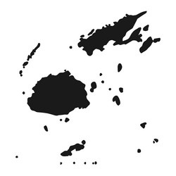 Highly detailed fiji map with borders isolated Vector Image