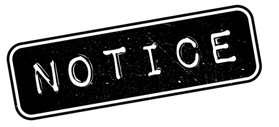 Notice rubber stamp Royalty Free Vector Image - VectorStock