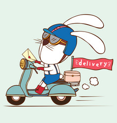 Hand drawnalphabet letter r-rabbit Royalty Free Vector Image