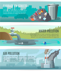 Environmental Divide: Clean vs. Polluted Earth Vector Image