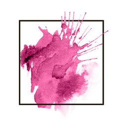 Pink colorful watercolor hand drawn stroke Vector Image