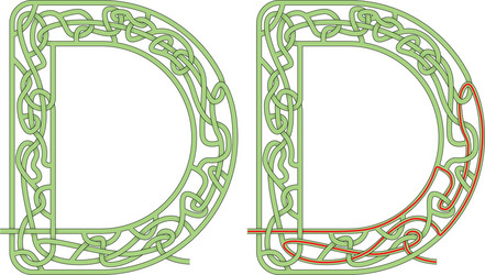 Easy alphabet maze - letter d Royalty Free Vector Image