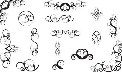 34 design elements Royalty Free Vector Image - VectorStock