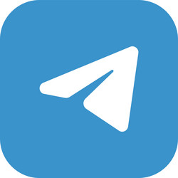 Telegram logo messenger icon realistic social Vector Image