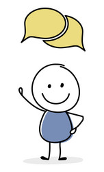 Stickman Speaking Vector Images (over 160)