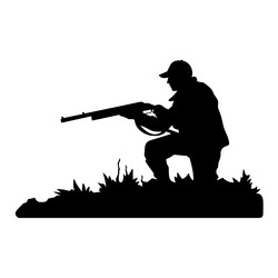 Hunter black icon on white background hunter Vector Image