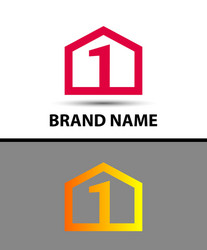 Number one 1 logo icon template Royalty Free Vector Image