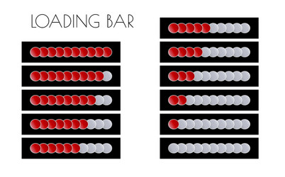 Red loading bars Royalty Free Vector Image - VectorStock