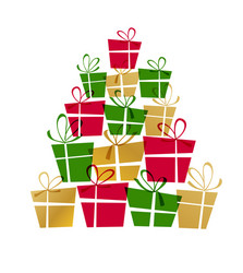 Gift tree Royalty Free Vector Image - VectorStock