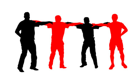 Folklore dancing people silhouette Royalty Free Vector Image