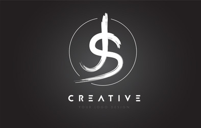 C brush letter logo design artistic handwritten Vector Image